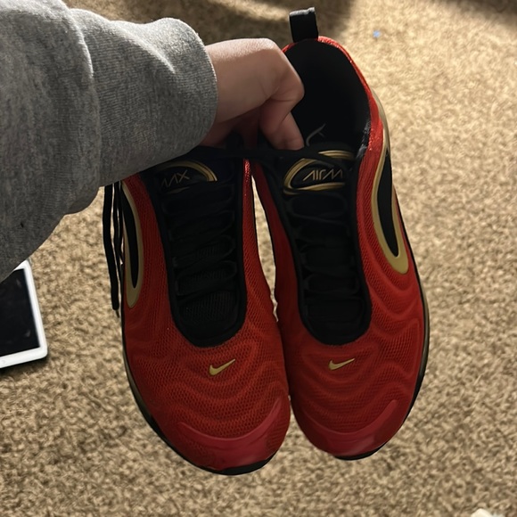 Nike | Shoes | Air Max 72 Red And Gold | Poshmark